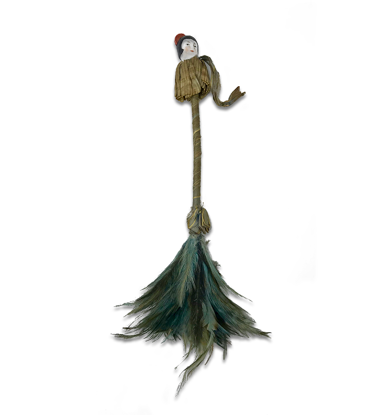 Antique French Feather Duster With Porcelain Head – Wearenotashop