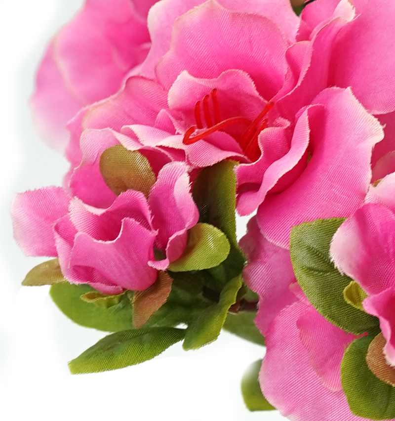 Planted Deep Pink Azalea In Wicker Basket – Wearenotashop
