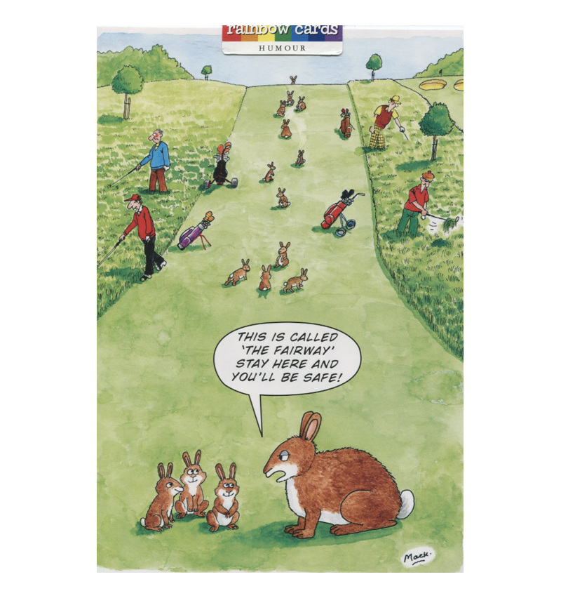Rabbits on golf course – Wearenotashop