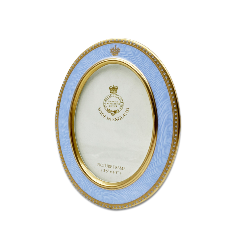 From The Buckingham Palace Gift Shop – Pale Blue Enamel Oval Photograph ...