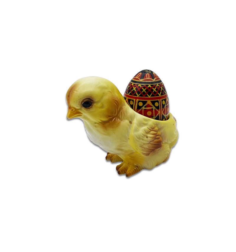 Vintage Chick Egg Cup Containing Small Papier Mache Egg – Circa 1960s ...