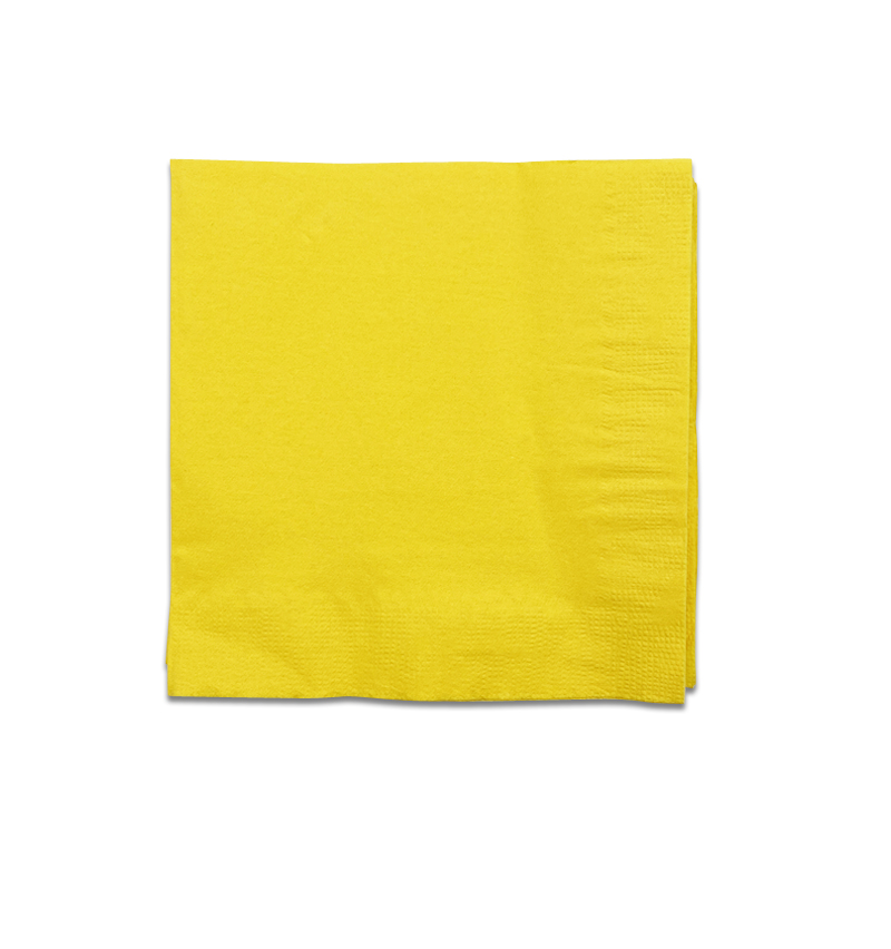 Pack Fifty Two Ply Tea / Cocktail Paper Serviettes – Brilliant Yellow ...
