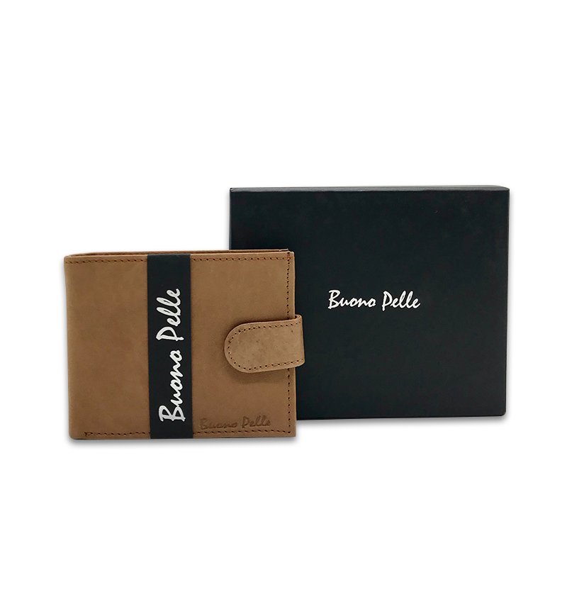 Designer Buono Pelle Leather Wallet With RFID Blockers – Tan ...