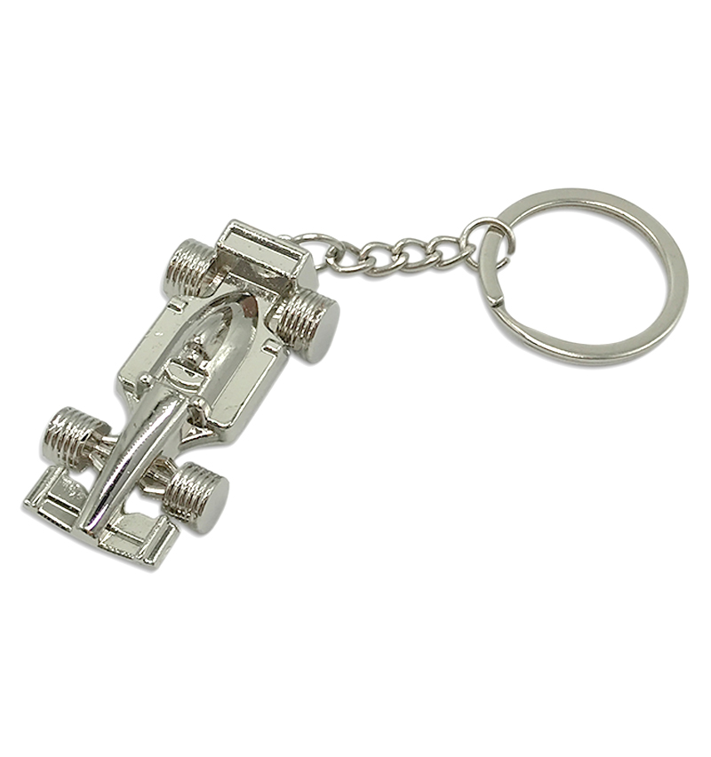 Silver Zinc Racing Car Keyring – Wearenotashop