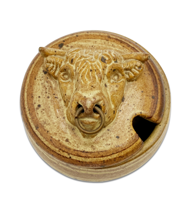 Vintage Colman’s Ceramic Mustard Pot With Lid – Bull’s Head – Wearenotashop