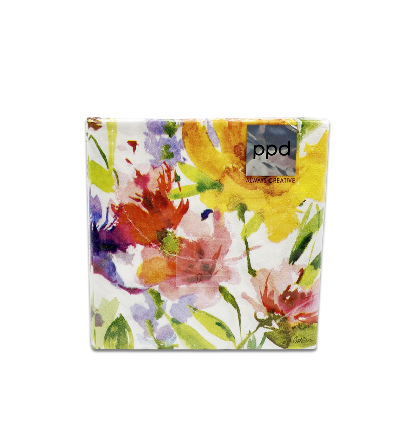 Set Of Twenty Paper Cocktail Serviettes – Ginger Floral – Wearenotashop