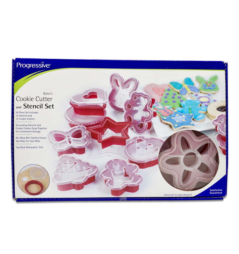 24 Piece Progressive Baker’s Cookie Cutter And Stencil Set – Wearenotashop