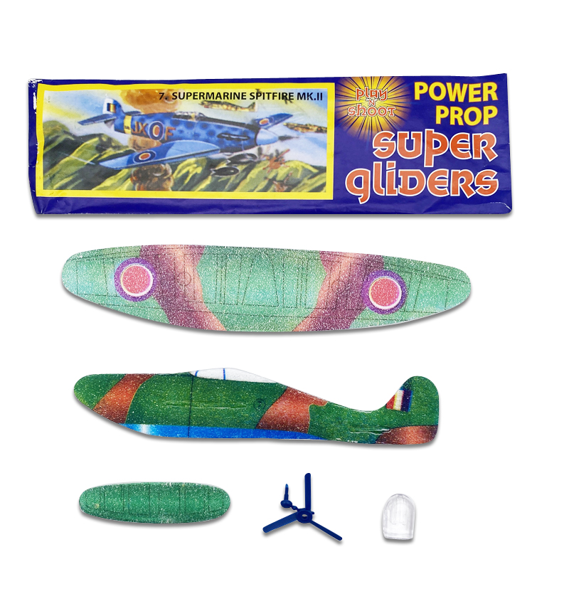 Play And Shoot Light Power Prop Super Glider – Supermarine Spitfire MK ...