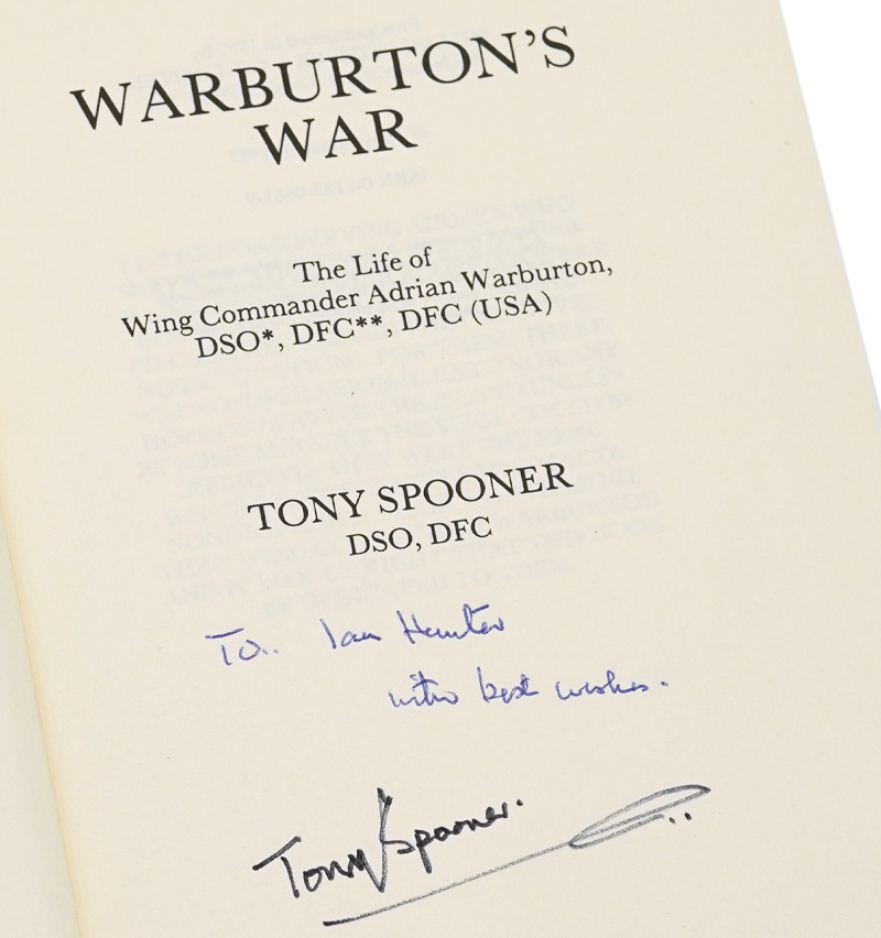 SIGNED FIRST EDITION 1987. Warburton’s War By Tony Spooner DSO DFC ...