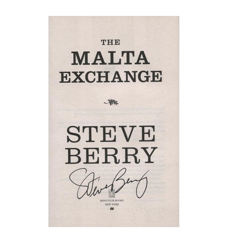 Signed First Edition: First Printing – The Malta Exchange By Steve ...