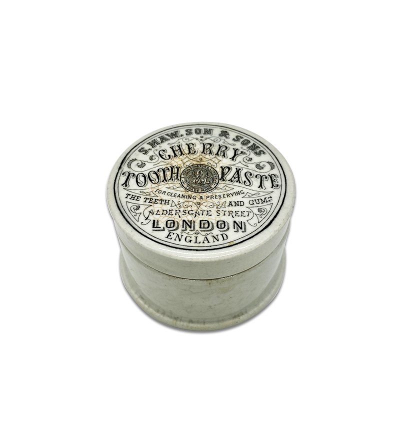 Antique S. Maw Cherry Toothpaste Earthenware Pot And Lid – Circa 1870 ...
