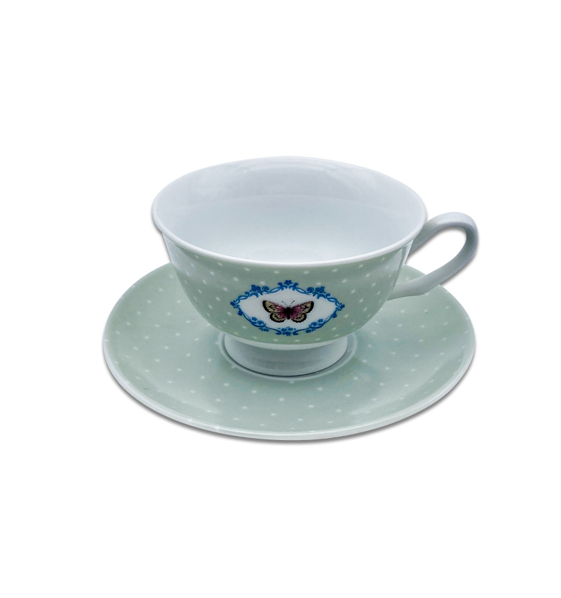 Set Of Four ‘Laura Ashley Home’ Cups And Saucers – Butterflies And ...