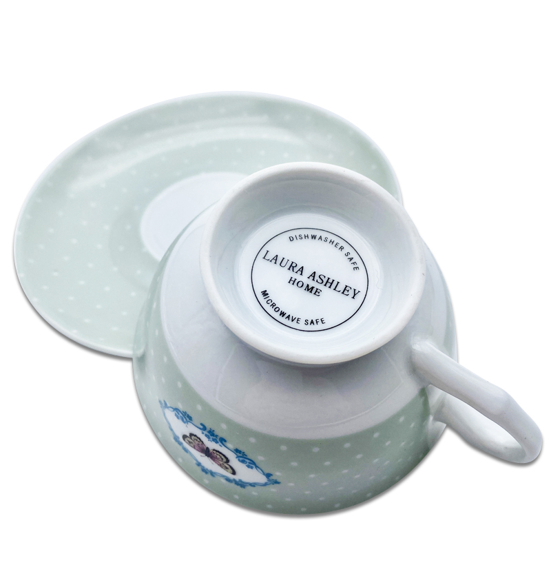 Set Of Four ‘Laura Ashley Home’ Cups And Saucers – Butterflies And ...