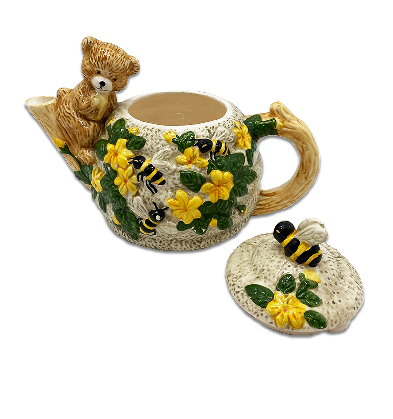 Vintage Ceramic Beehive Teapot With Bear And Bees – Circa 1980s ...