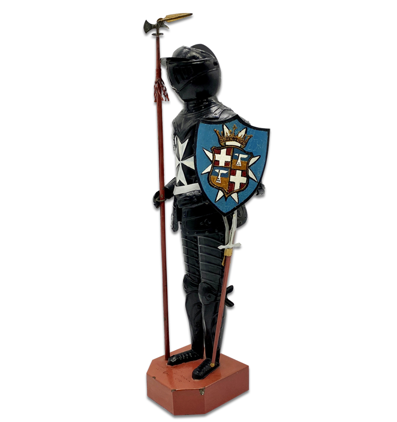 Vintage Minature Suit Of Armour – Maltese Knight Of St. John – Black ...