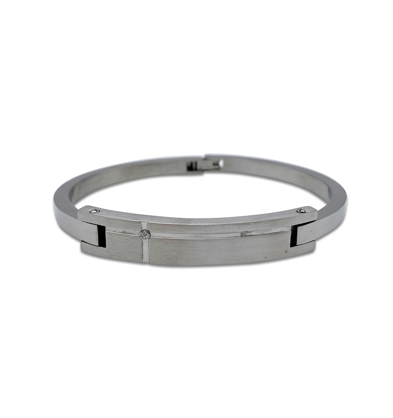 Contemporary Silver Metal Bangle – Wearenotashop