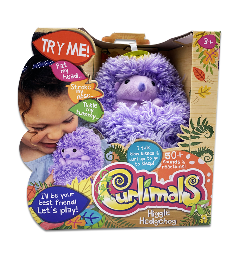 Curlimals Interactive ‘Blue The Interactive Badger’ Soft Toy With Over ...