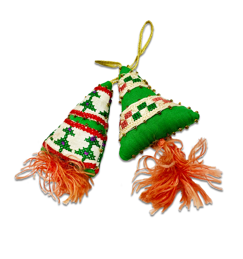 Two Vintage Hanging Christmas Tree Decorations – Handcrafted South ...