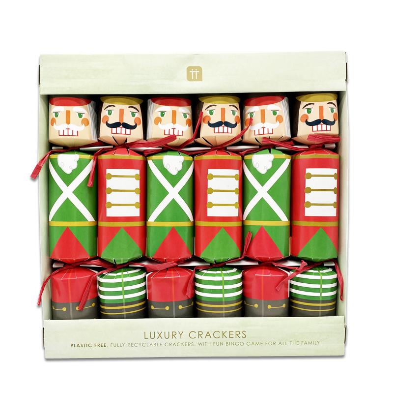 Box Six Large Christmas Nutcracker Bingo Crackers – Wearenotashop