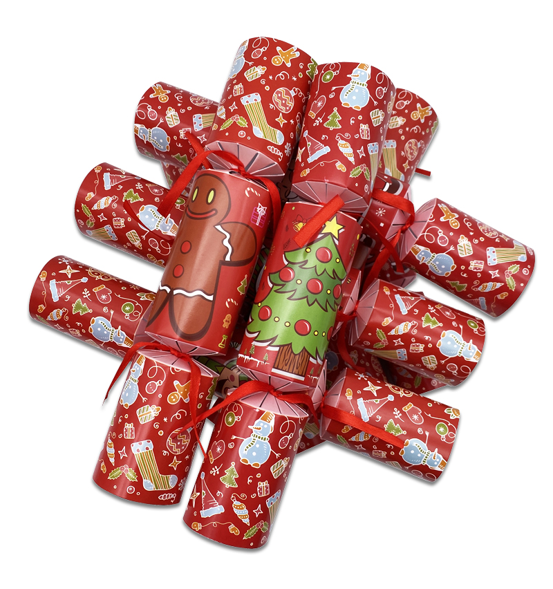Box Of Ten No – Snap Children’s Bright Red Christmas Crackers ...