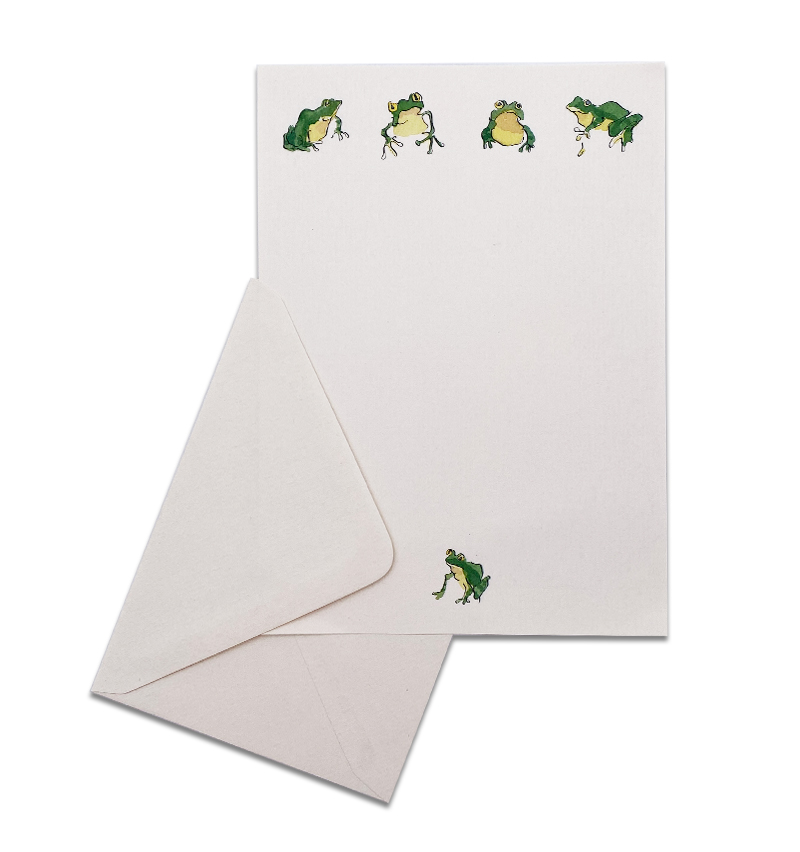 Googly Frogs Writing Set – Set Six Sheets Of Frog Headed Paper With ...