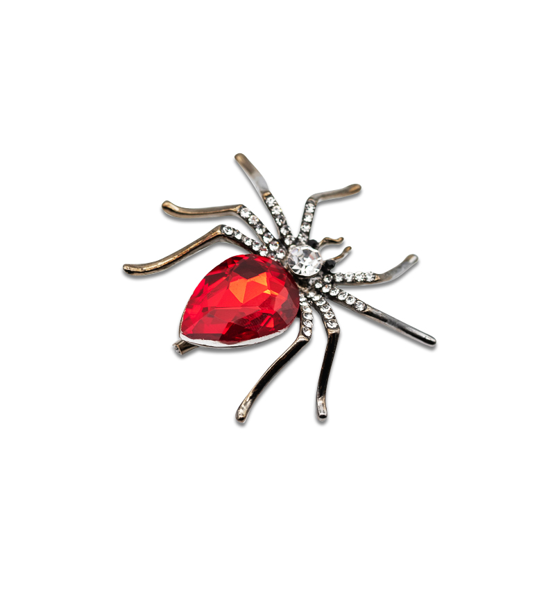 Large Vintage Style Spider Brooch With Red Crystal Body – Wearenotashop