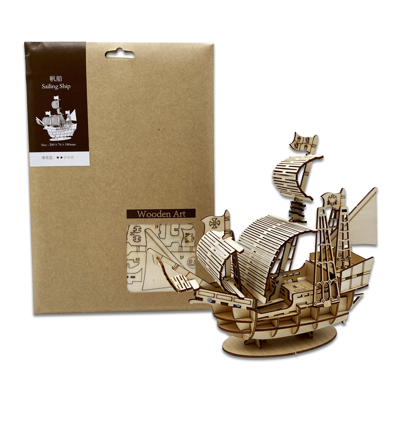 3D Wooden Pirate Ship Puzzle Kit For Children Of All Ages! – Wearenotashop