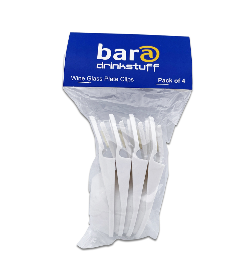 Packs Of Drinkstuff Wine Glass Plate Clips – White – Wearenotashop