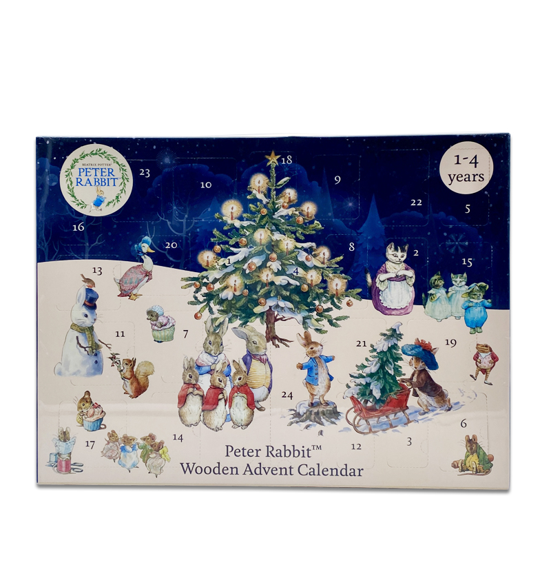 Christmas Wooden Advent Calendar With Officially Licensed Peter Rabbit ...