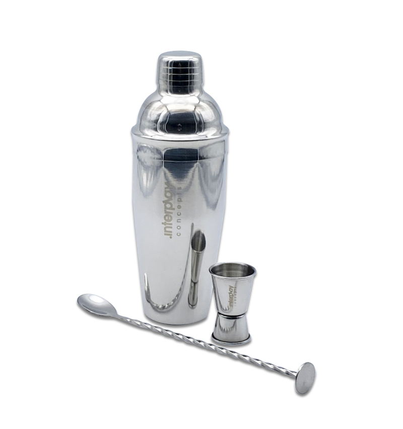 Cocktail Shaker Set – Large Stainless Steel Five Piece 750m By ...