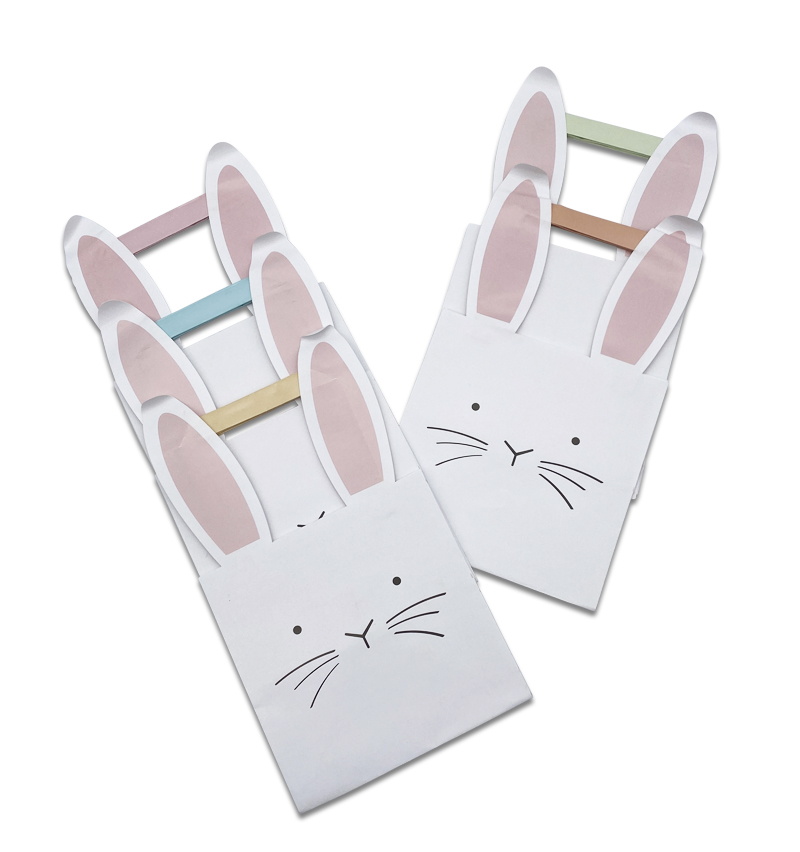 Pack Of Five Easter Bunny Party Bags – Assorted Colours – Wearenotashop
