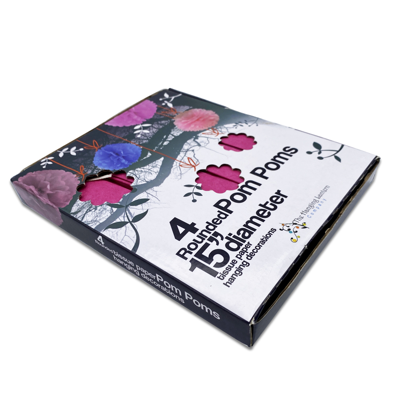 Four Tissue Pom Poms – Boxed – Wearenotashop