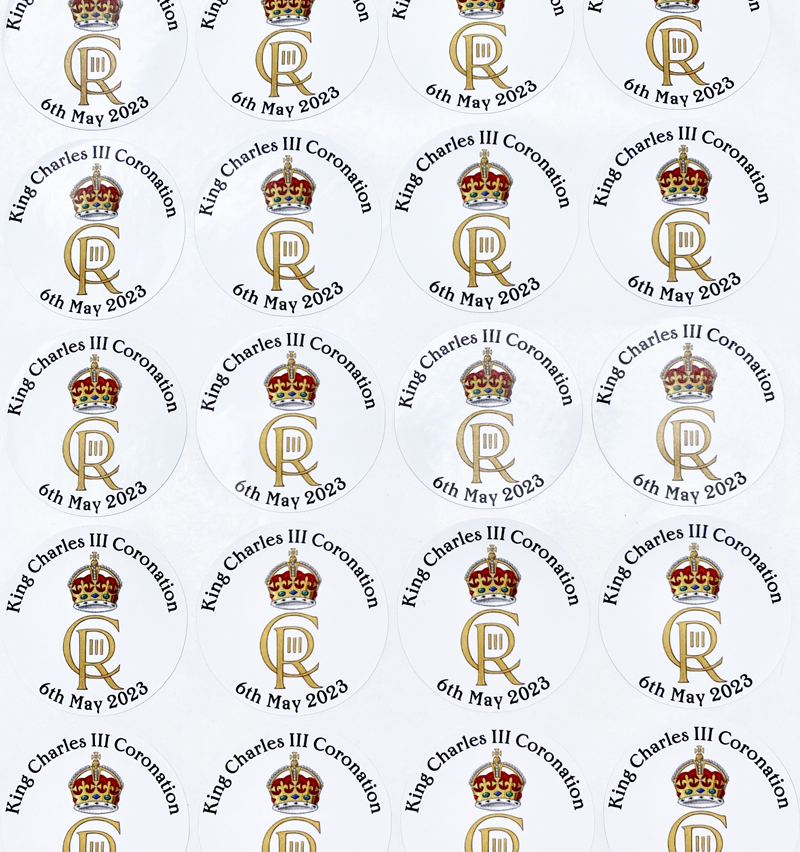 Coronation Of King Charles III – Twenty Commemorative Stickers ...