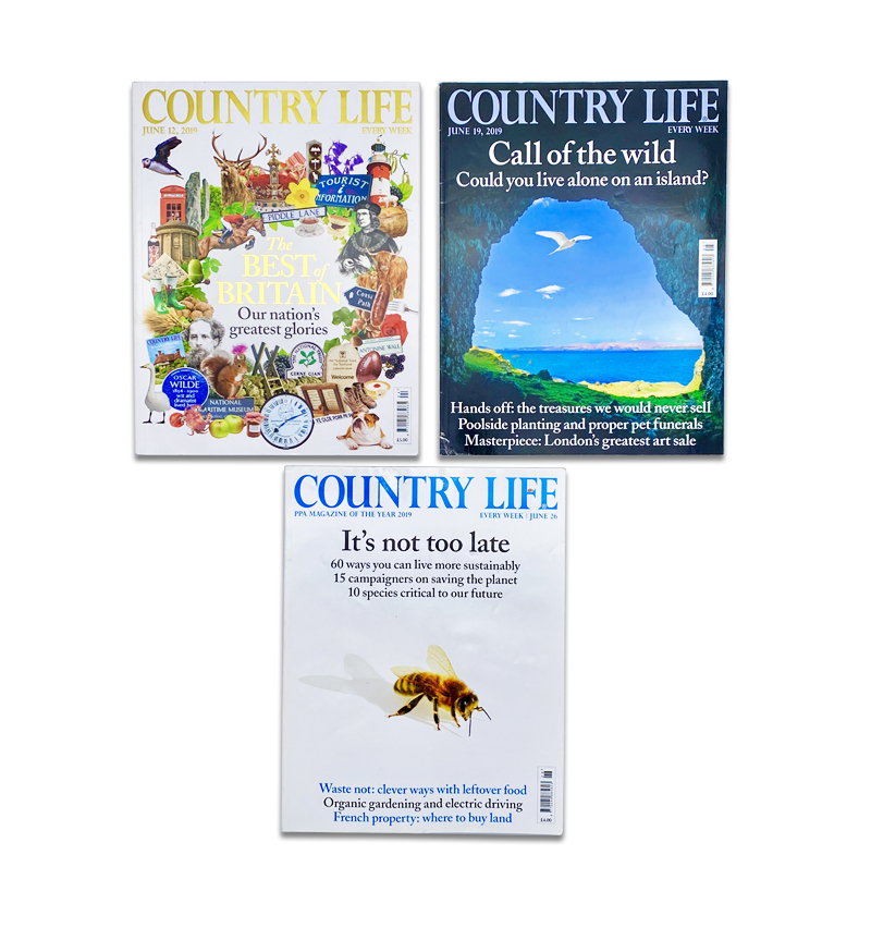 Three Country Life Magazines – June 2019 – Wearenotashop