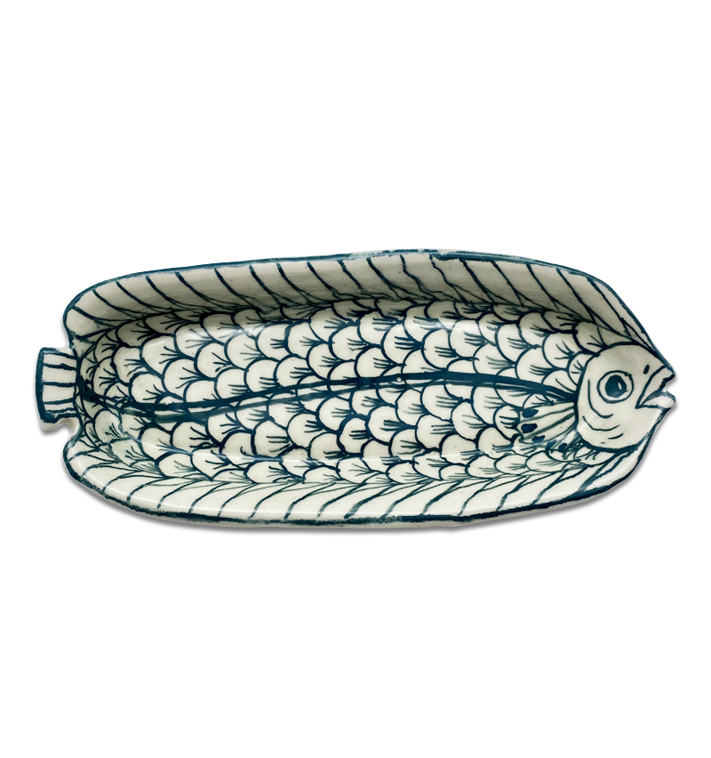 Long Oval Green Ceramic Fish Dish – MALTA. R. C – Wearenotashop