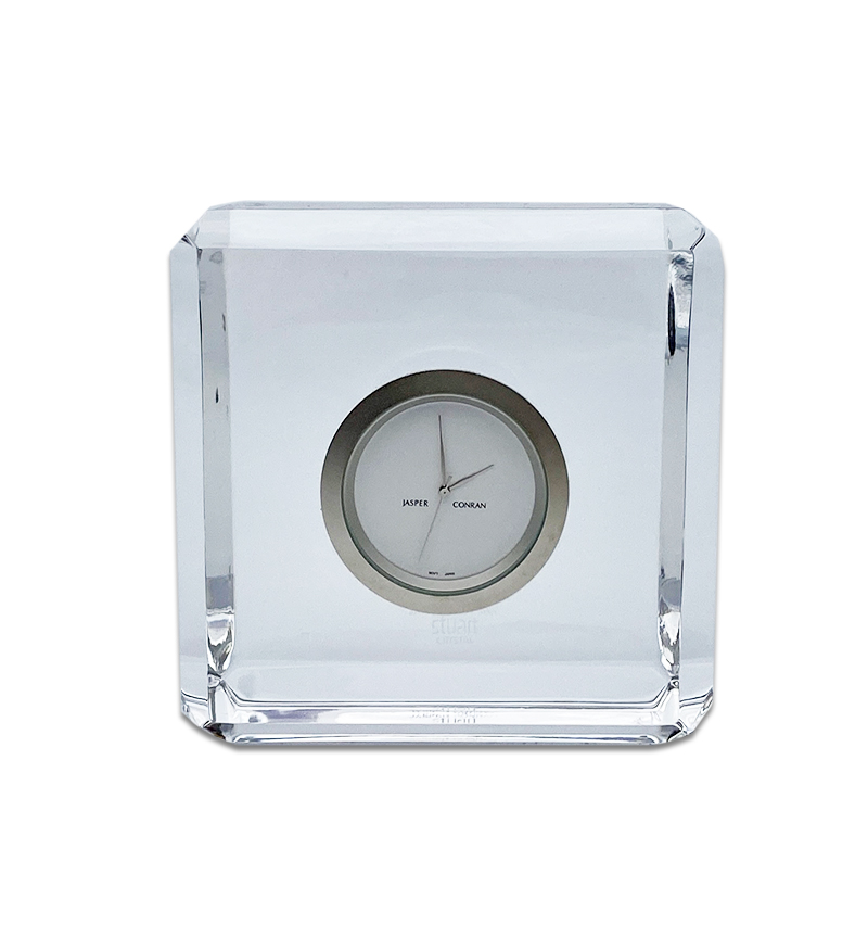 Vintage Jasper Conran At Stuart Crystal Desk / Table Clock – Circa Late ...