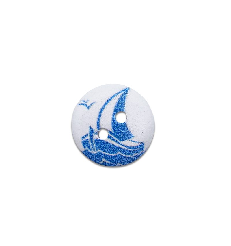 Vintage Set Of Ten Sailing Buttons – Blue And White Sailing Boats ...