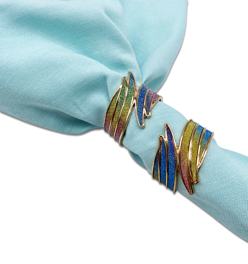 Set Of Four Swirling Pastel Napkin Rings – Wearenotashop